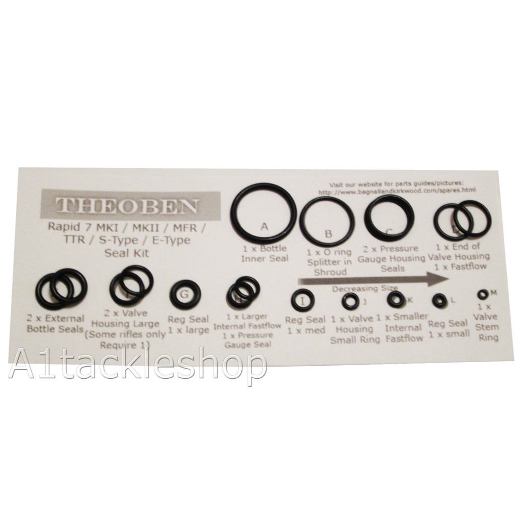Theoben Rapid MFR - Full Seal O Ring Kit - Bagnall and Kirkwood Airgun ...